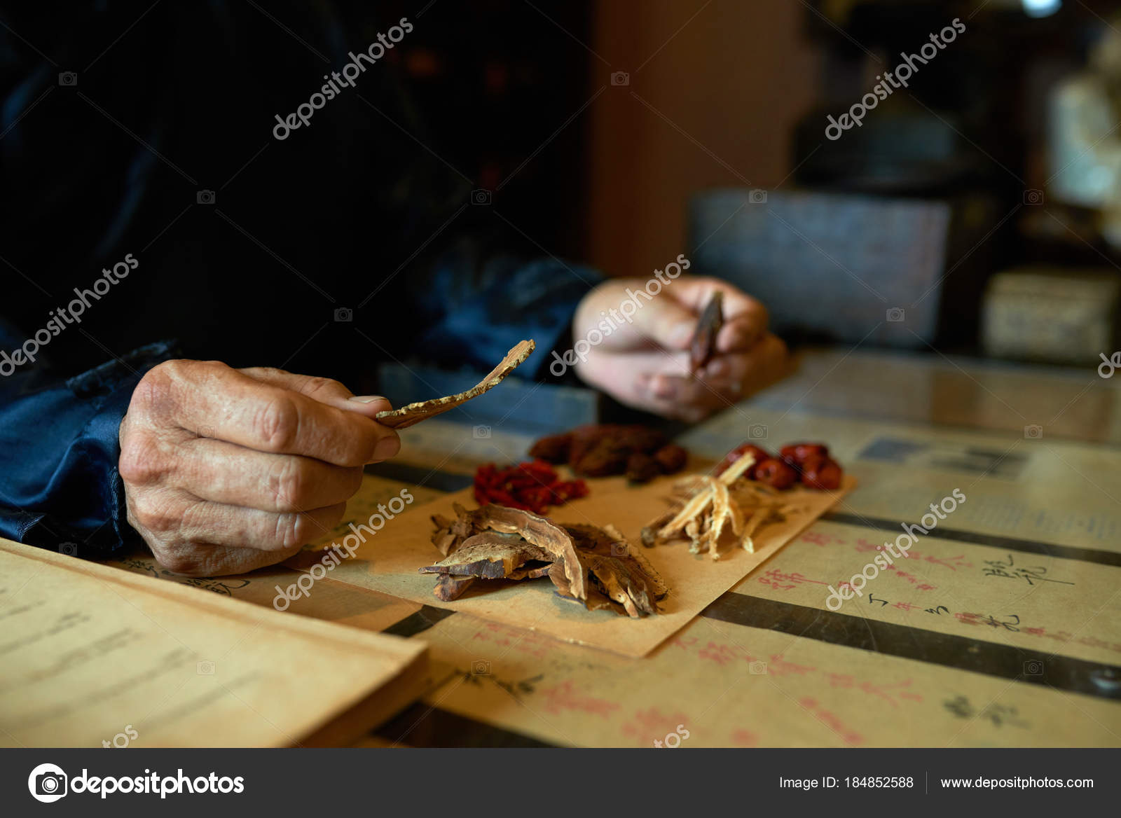 Hands Practitioner Packing Ingredients Recipe Stock Photo by ...