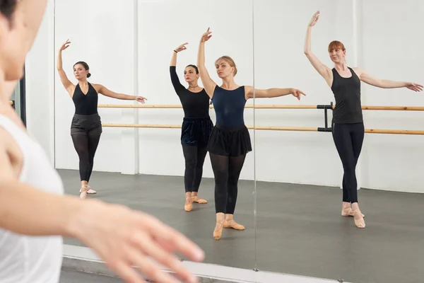 Young women in ballet school with instructor - Stock Image - Everypixel