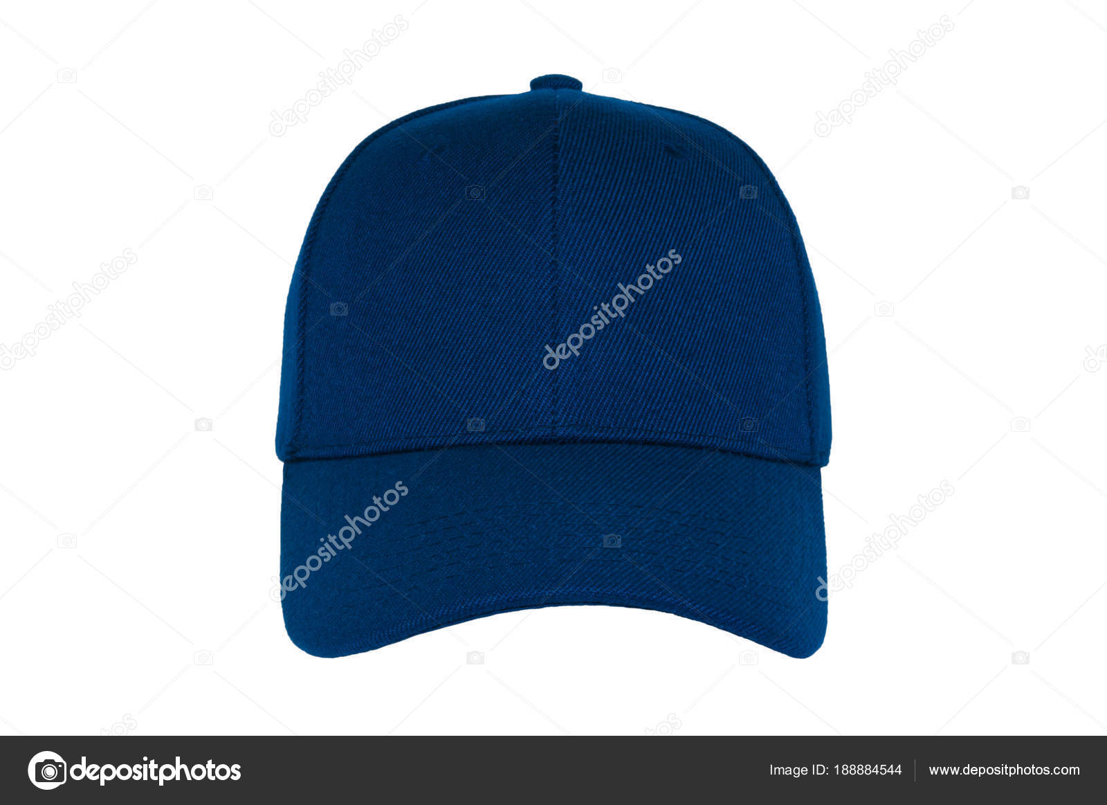 Baseball Cap Color Navy Close Front View White Background Stock Photo ...