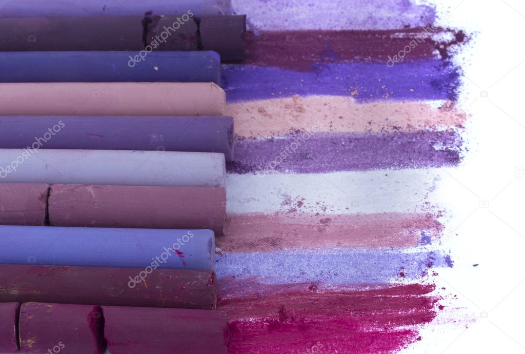 Purple artistic crayons — Stock Photo © vesnac #127147658