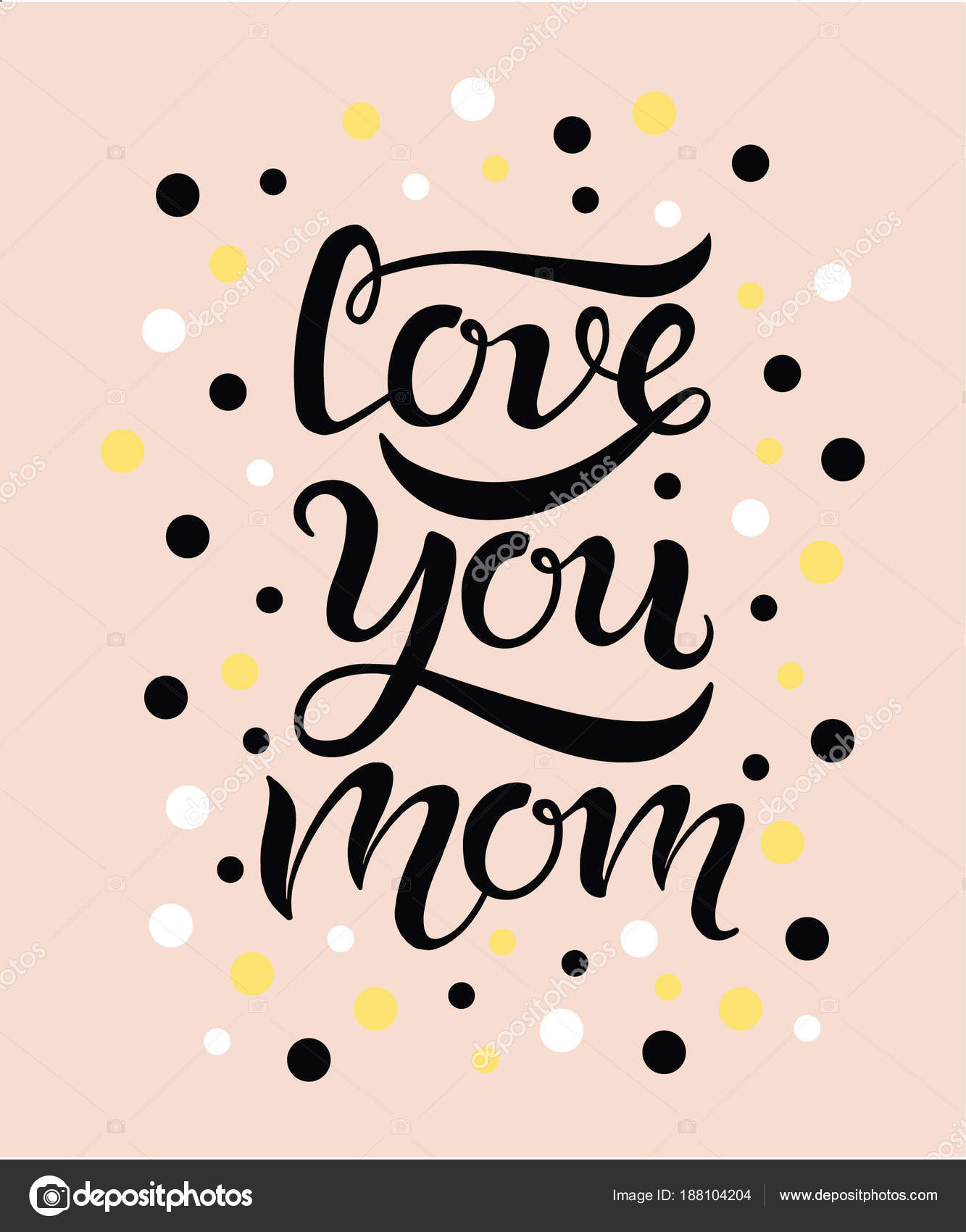 Te quiero mamá tipografía letras cartel Vector de stock por ...