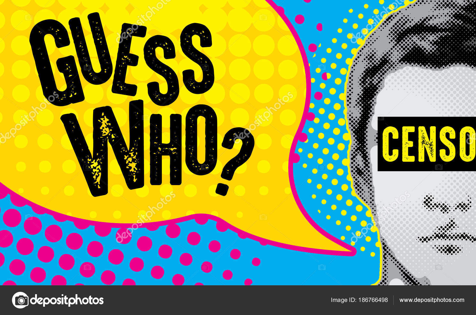 Guess Who Halftone Poster Stock Vector Image by ©RAdesign80 #186766498