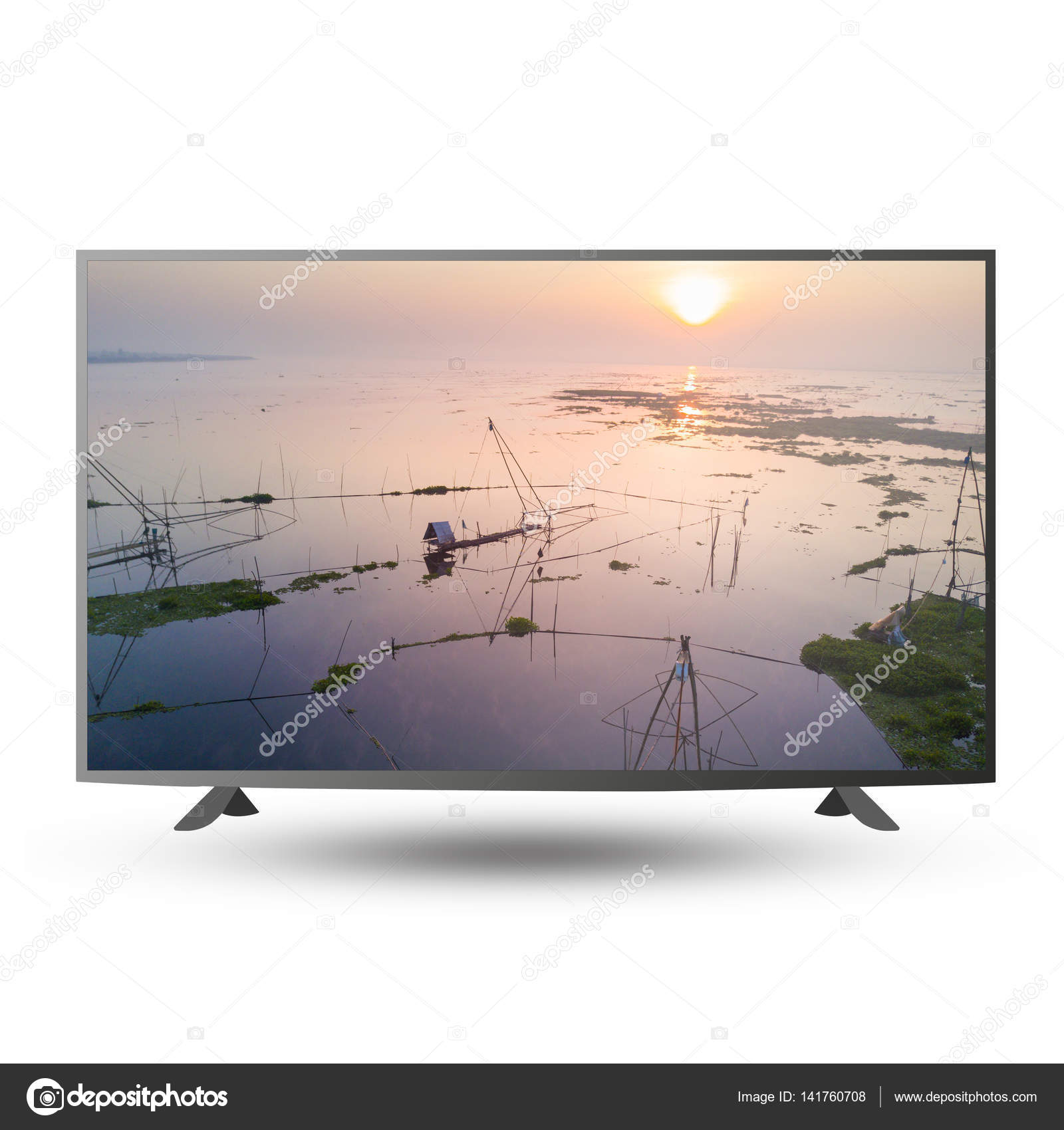 Modern monitor isolated on white with clipping path Stock Photo by ...