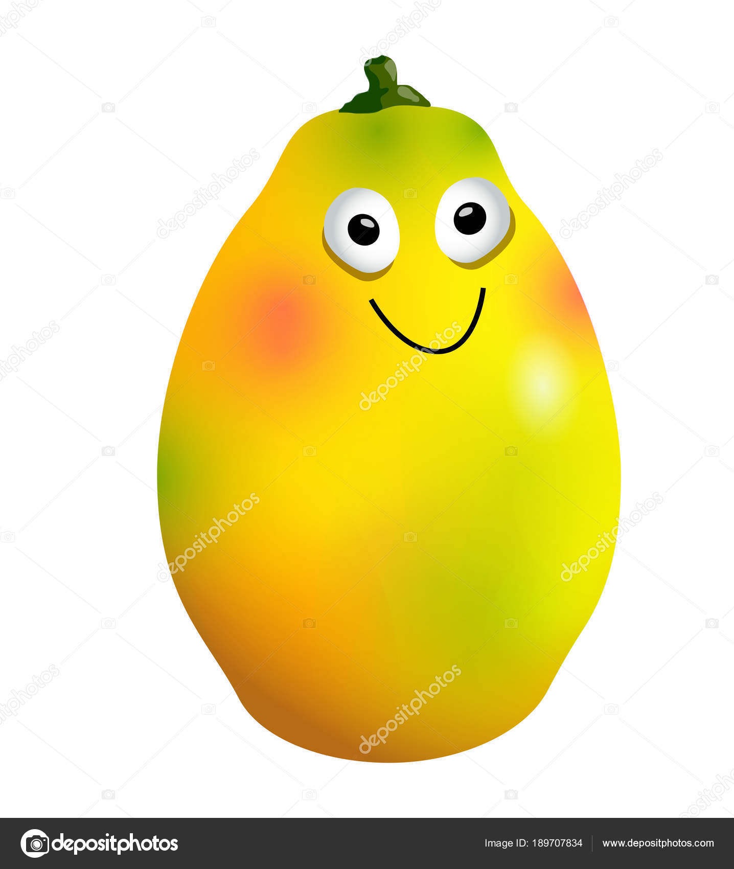 Vector ripe mango fruit cartoon character Stock Vector Image by ©ira ...