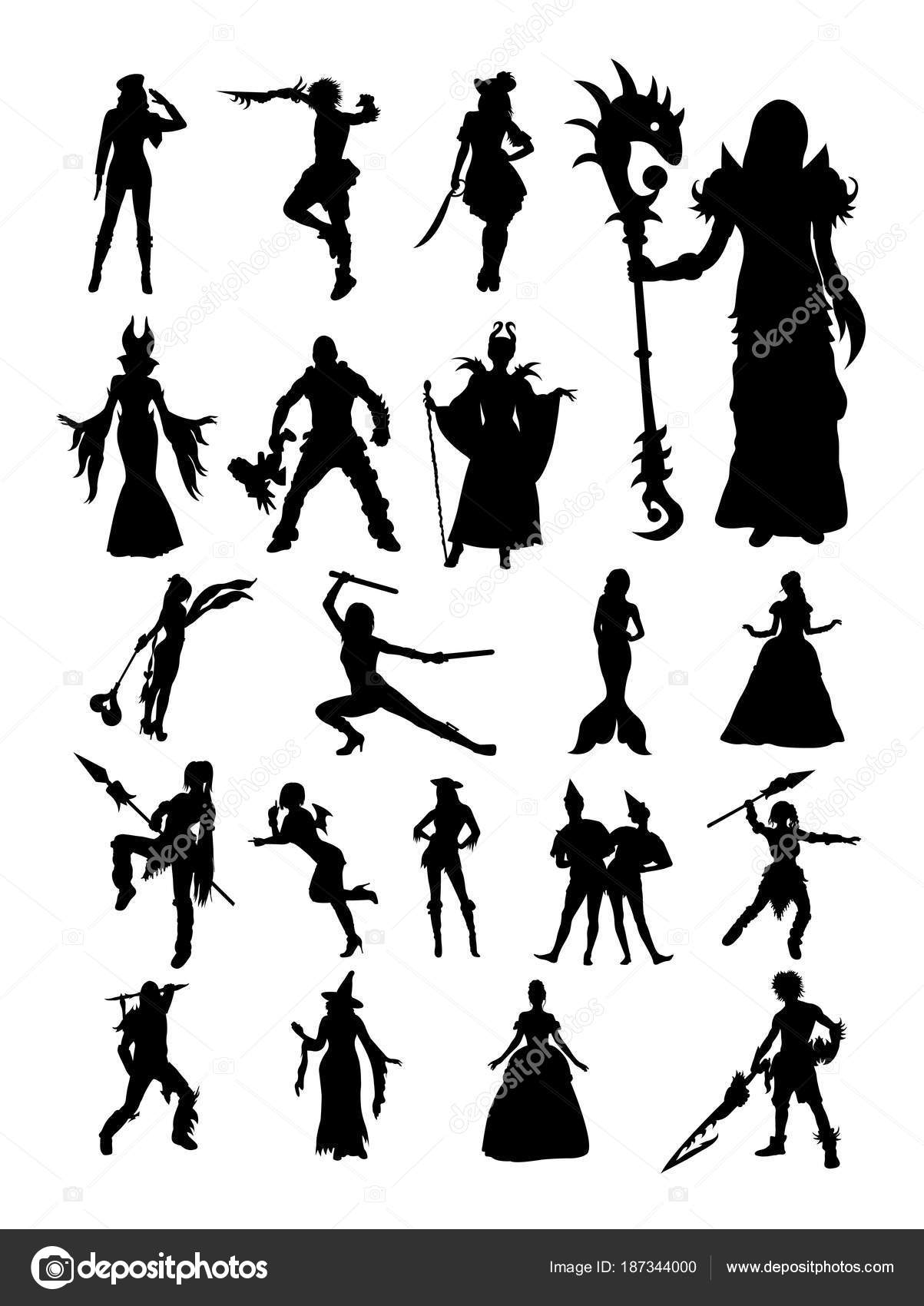 Cosplay Detail Silhouette Vector Illustration Good Use Symbol Logo Web ...
