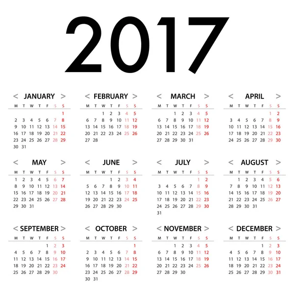 Calendar for 2018 Template design. Week Starts Monday. Vector EP Stock ...