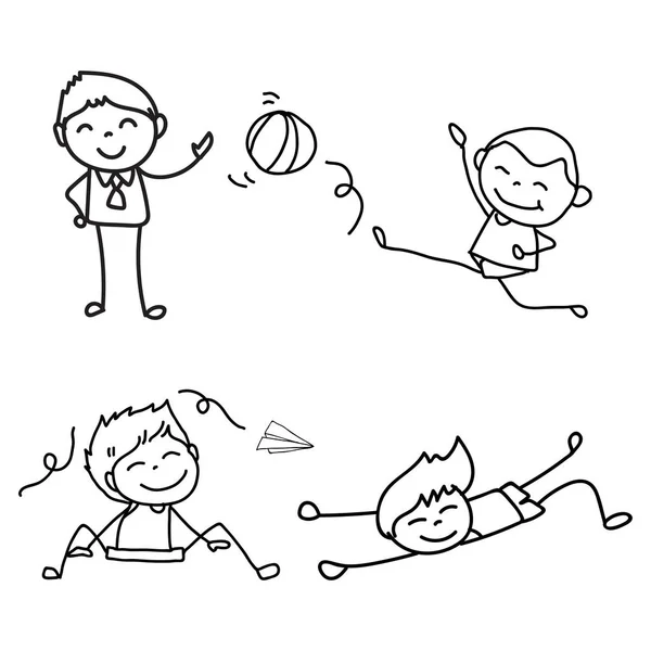 Stick figure handball — Stock Vector © alfonsodetomas #35859623