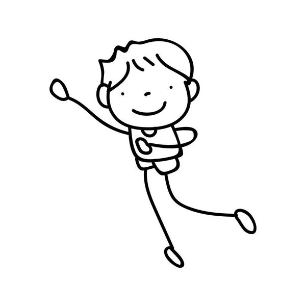 Hand drawing happy cute boys line art Stock Illustration by ©atthameeni ...