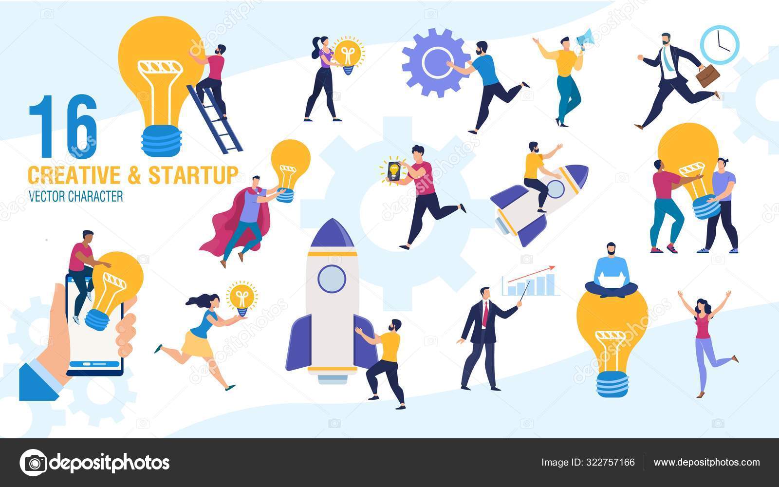 Creative Business People Vector Characters Set Stock Vector Image by ...