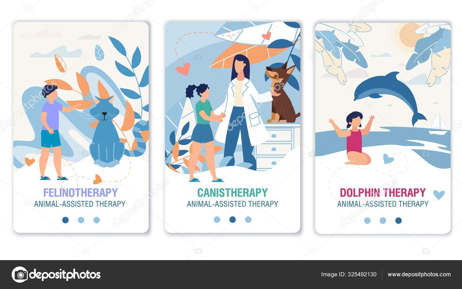 Alternative Treatment Methods Mobile Page Set Stock Vector Image by ...