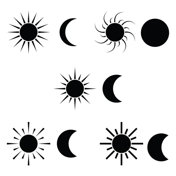 Sun And Moon Icons Stock Vector Image By ©tulpahn 74185119