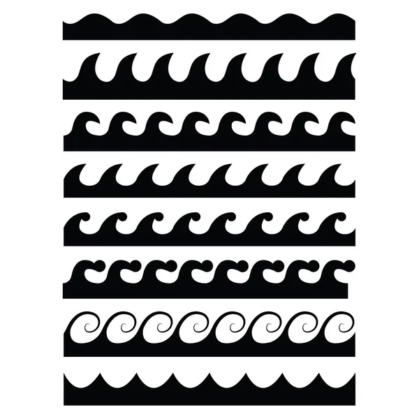 Seamless Wave Pattern Set. Vector Template — Stock Vector © in8finity ...