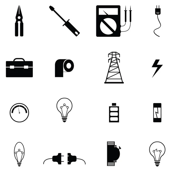 Stylized Electrical devices and equipment icons — Stock Vector ...