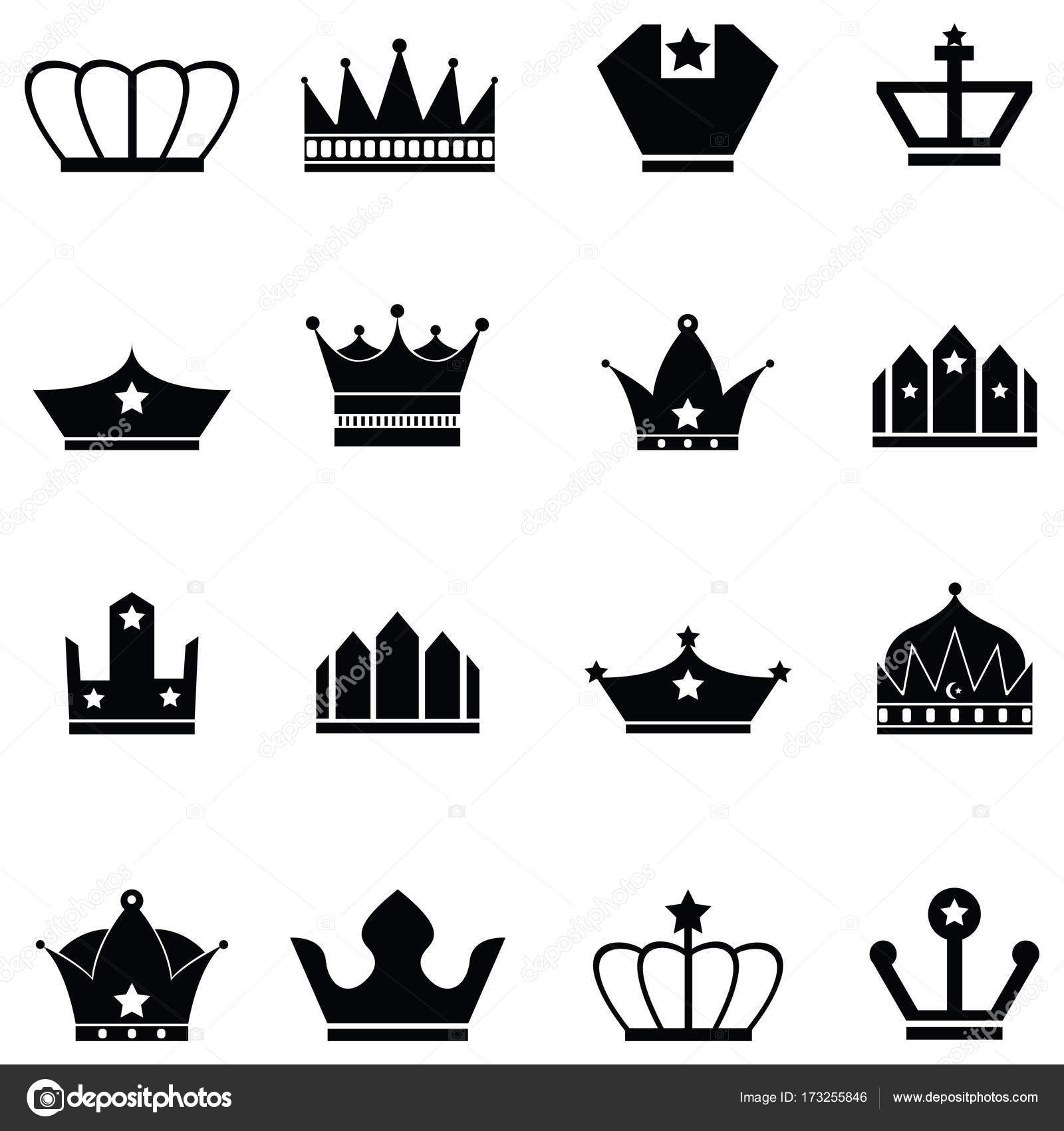 The crown icon set Stock Vector by ©kateen2528 173255846