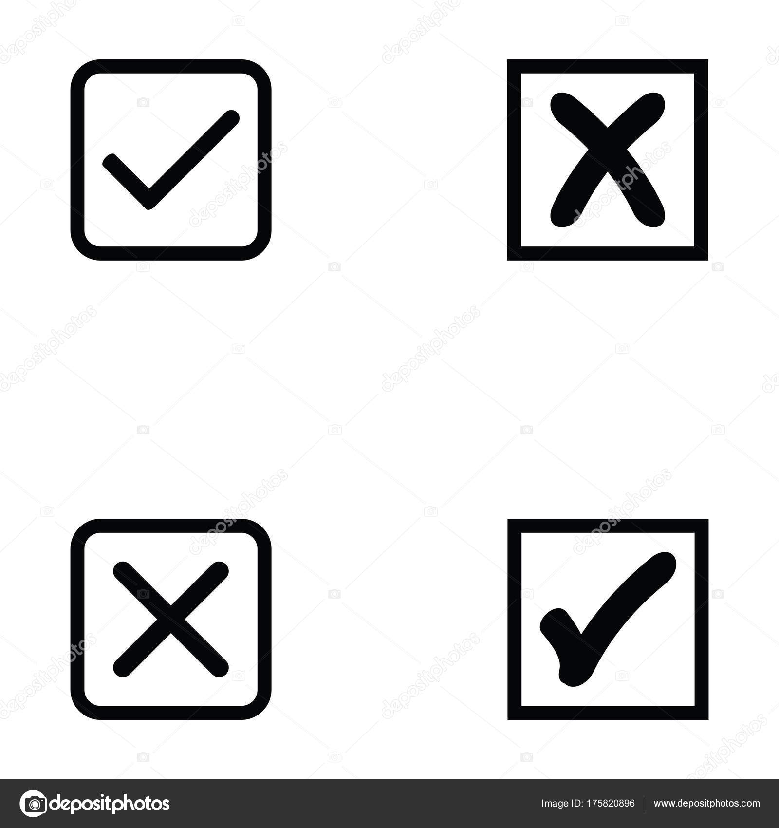 Check mark icon set Stock Vector by ©kateen2528 175820896