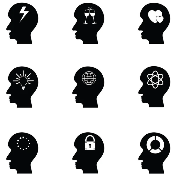 Head brain vector icons set — Stock Vector © RedKoala #17140449 Head brain vector icons set — Stock Vector © RedKoala #17140449