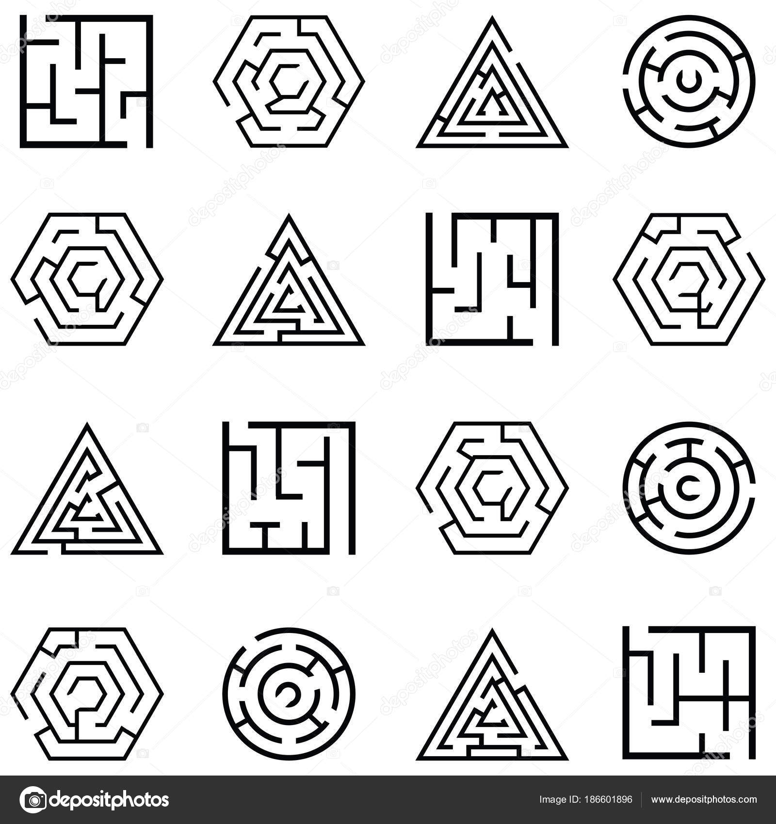 Maze icon set Stock Vector by ©kateen2528 186601896