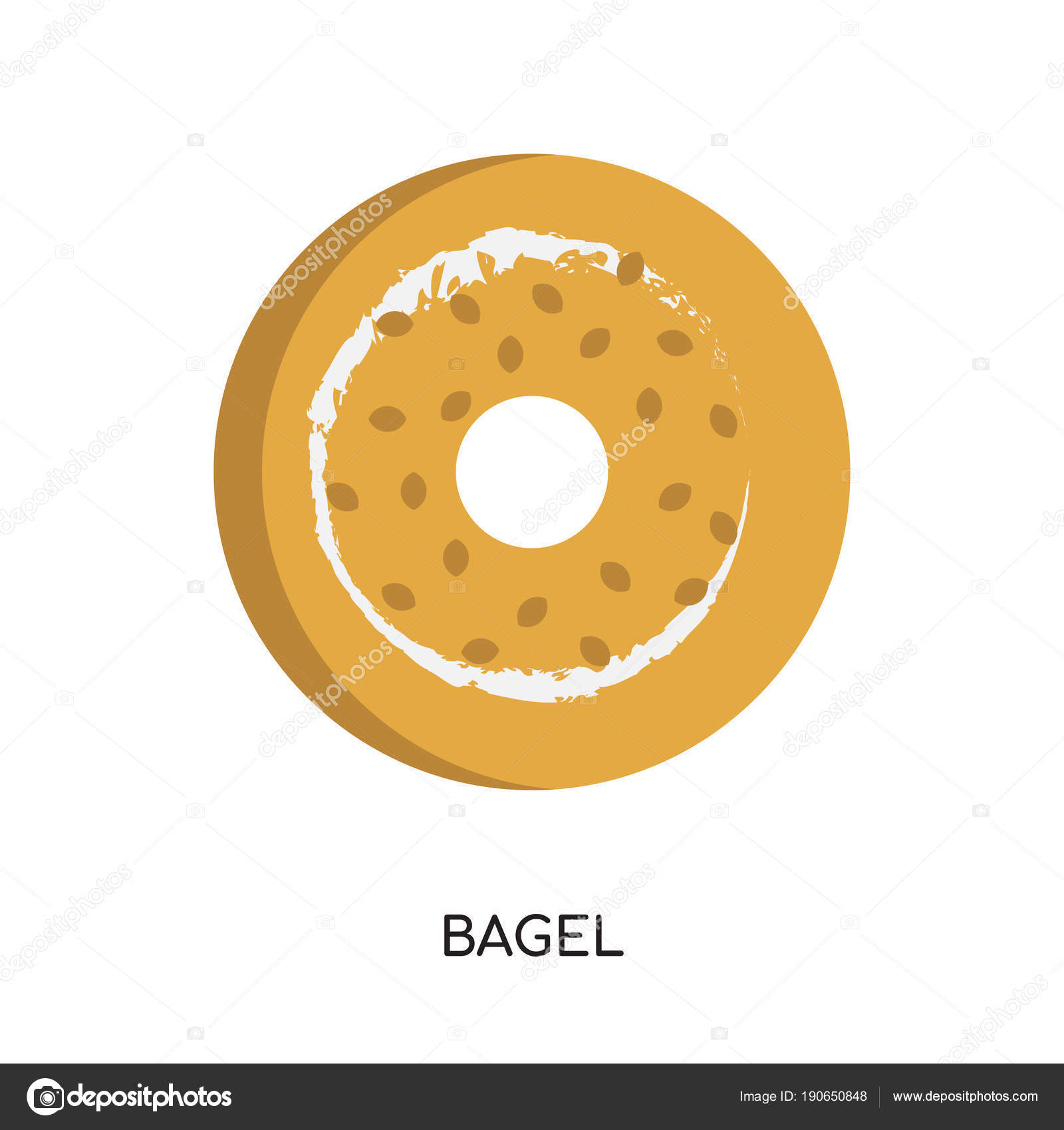 Bagel logo isolated on white background for your web, mobile and Stock ...