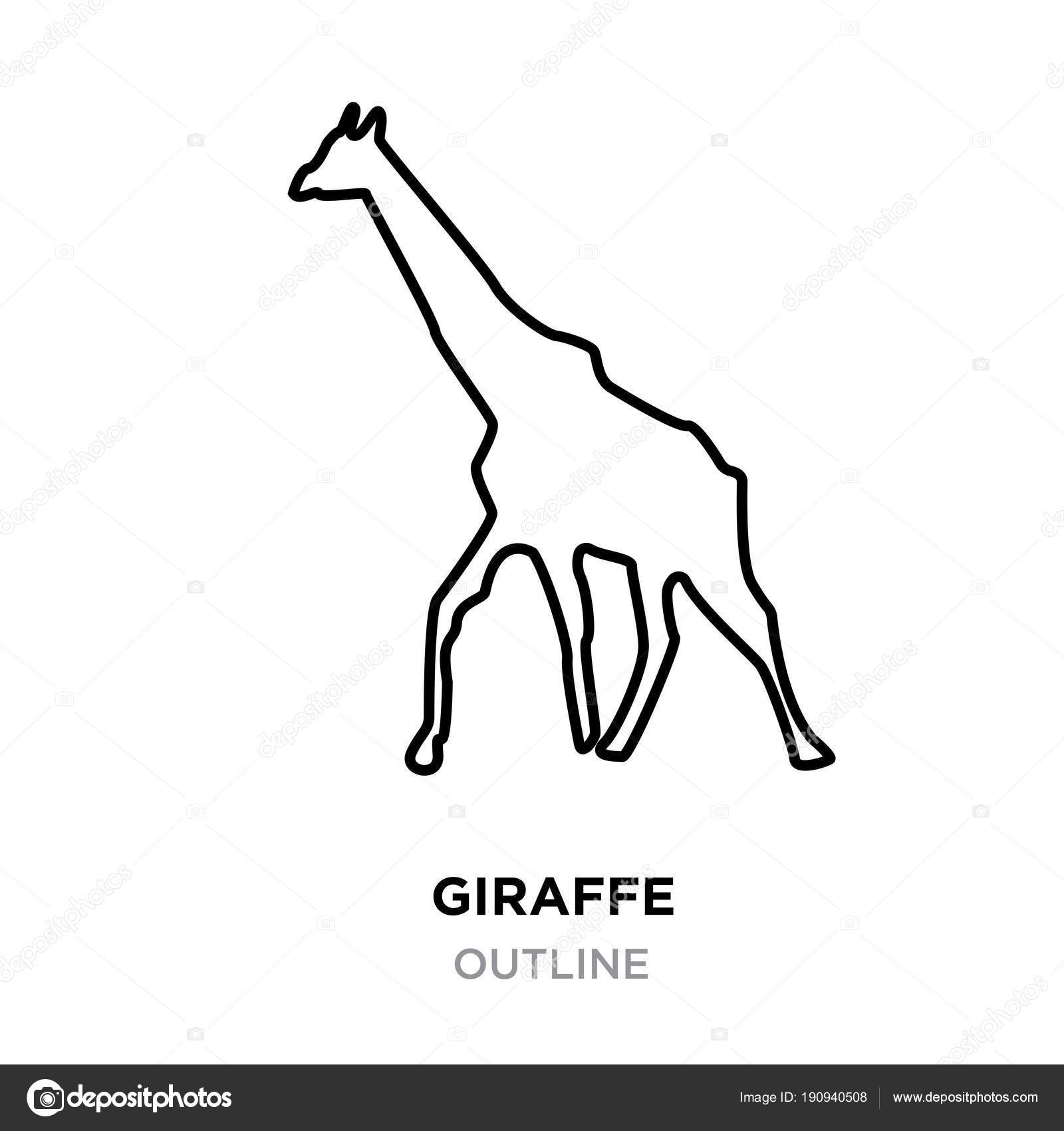 Images: giraffe outline | Giraffe outline images on white background ...