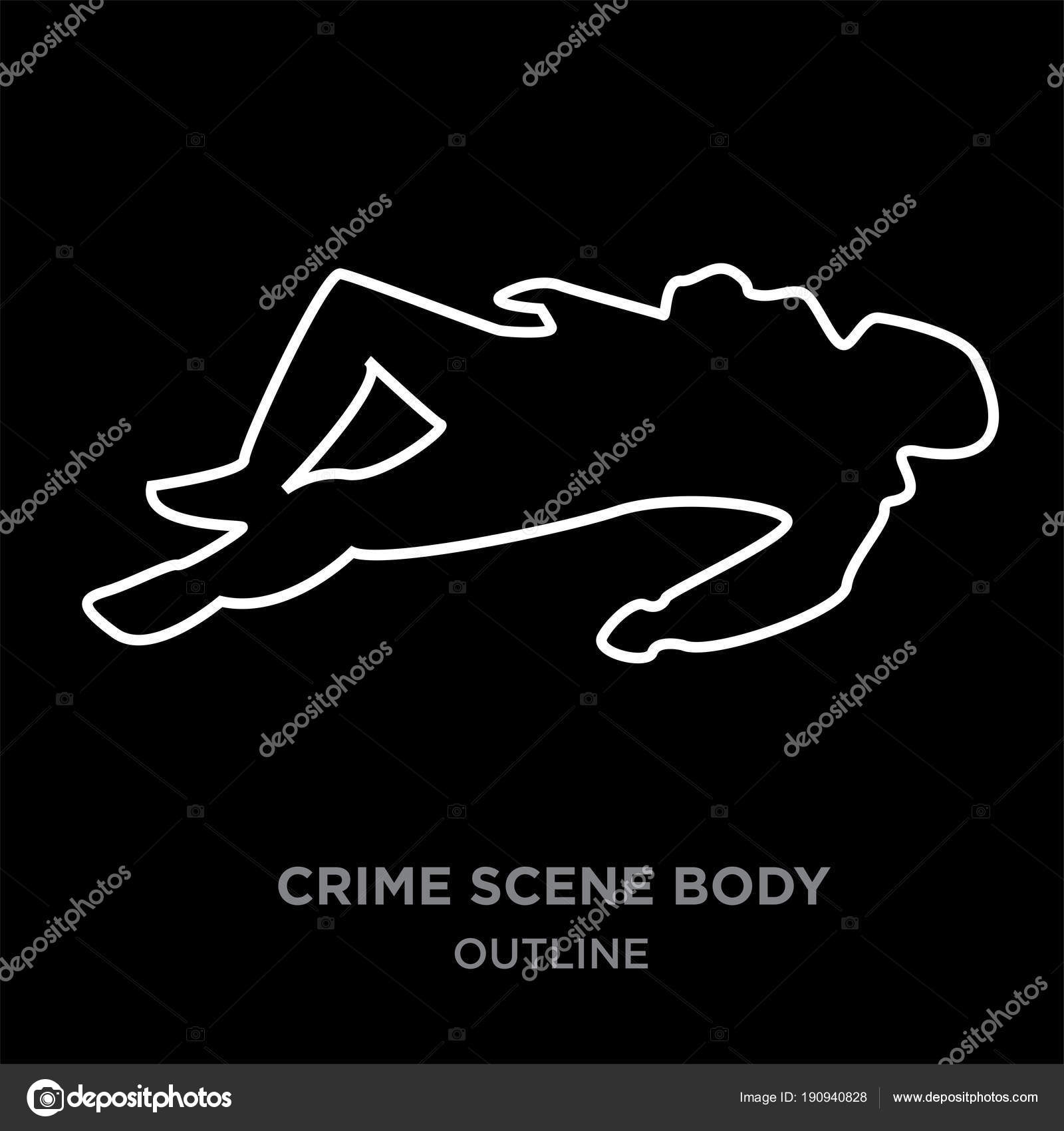 Crime Scene Body Outline Vector