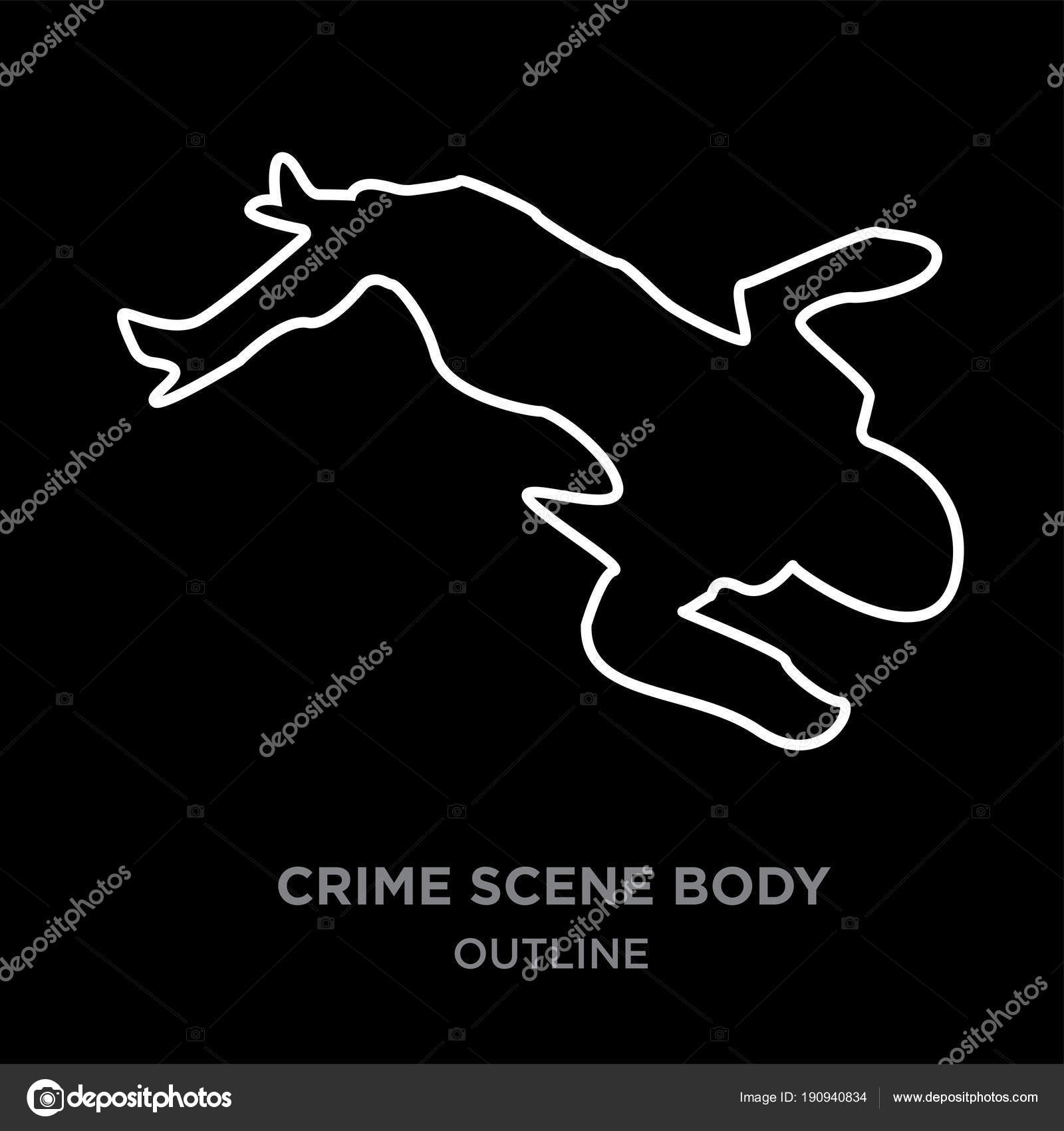 Crime Scene Body Outline Vector
