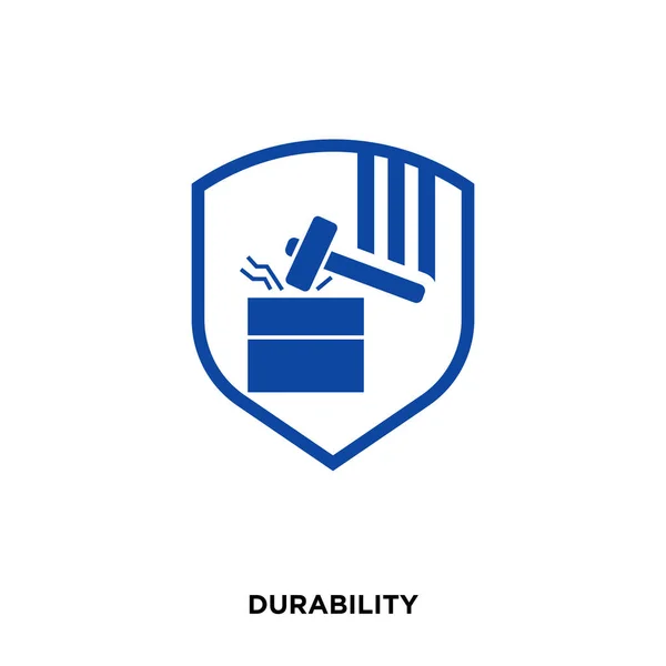 Durable icon on white background, in black, vector icon illustration ...