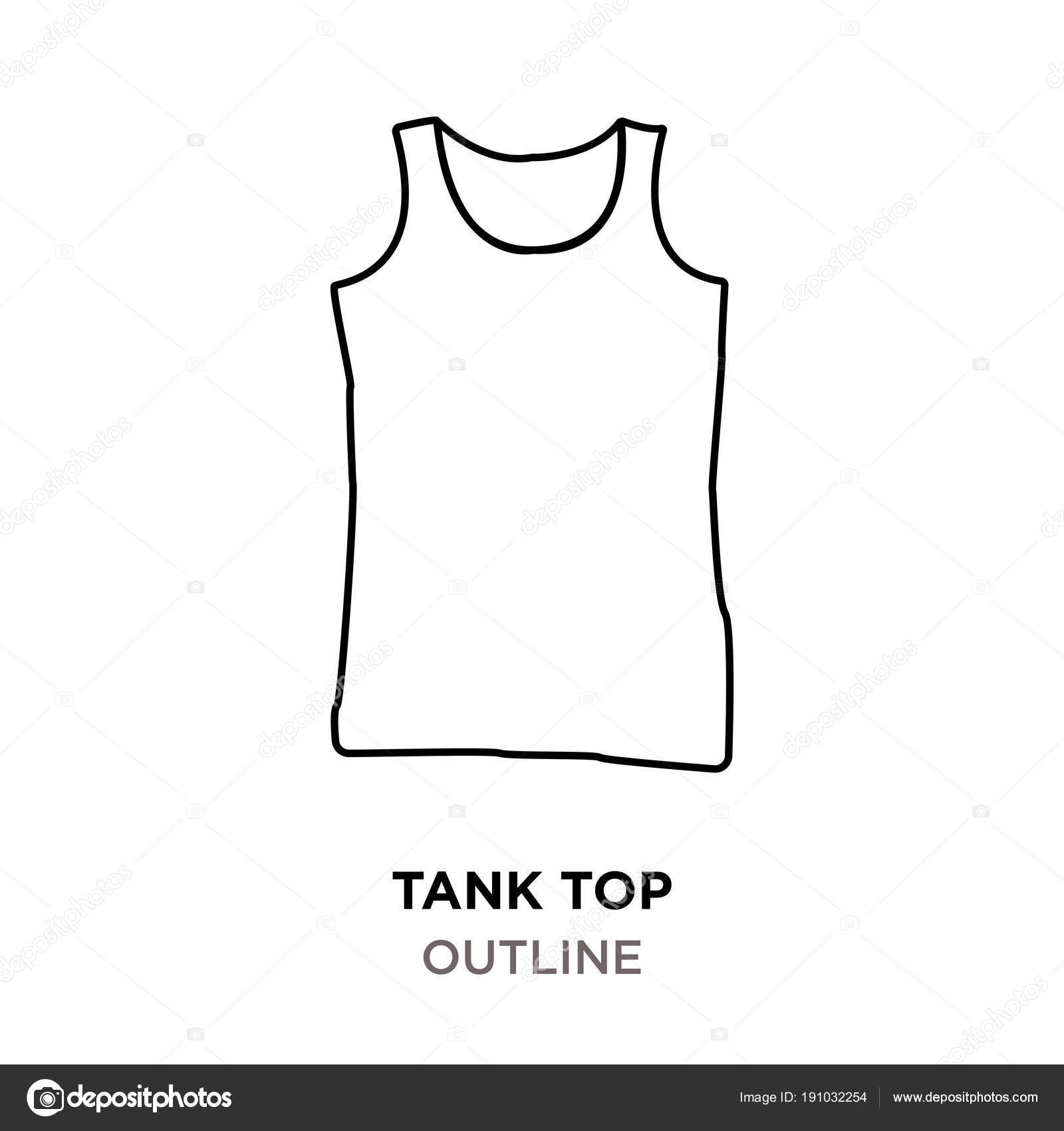 tank top outline on white background — Stock Vector © vectorgalaxy ...