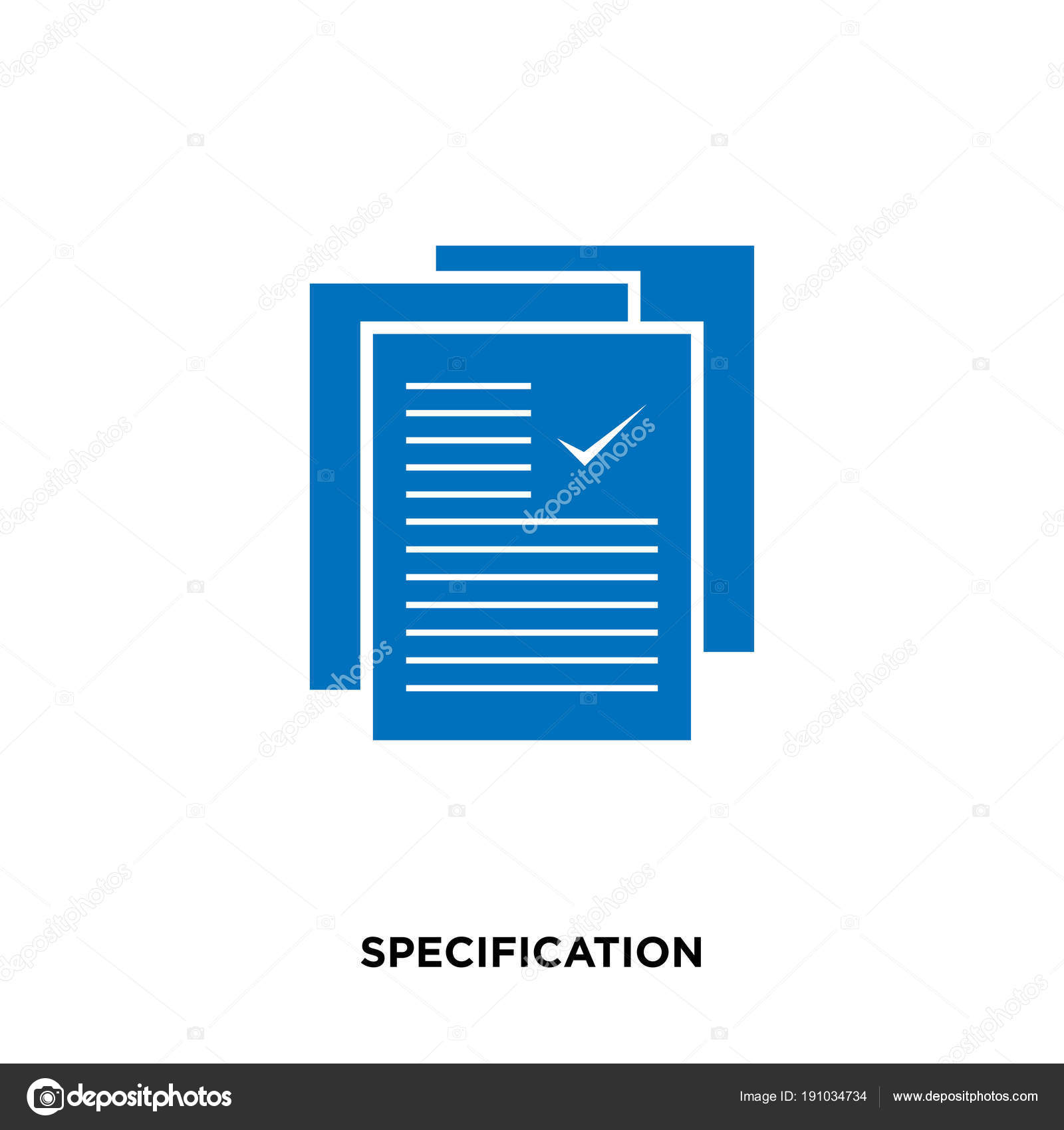 Specification icon isolated on white background for your web, mobile ...
