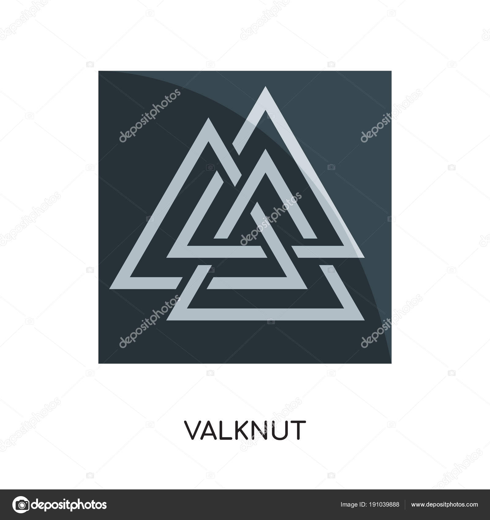 Logo valknut aislado sobre fondo blanco para su web, móvil a Vector de ...