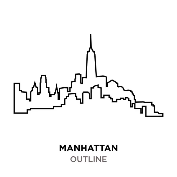 ᐈ Manhattan skyline outline stock vectors, Royalty Free manhattan ...