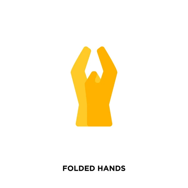 Folded hands icon isolated on white background for your web, mobile and ...