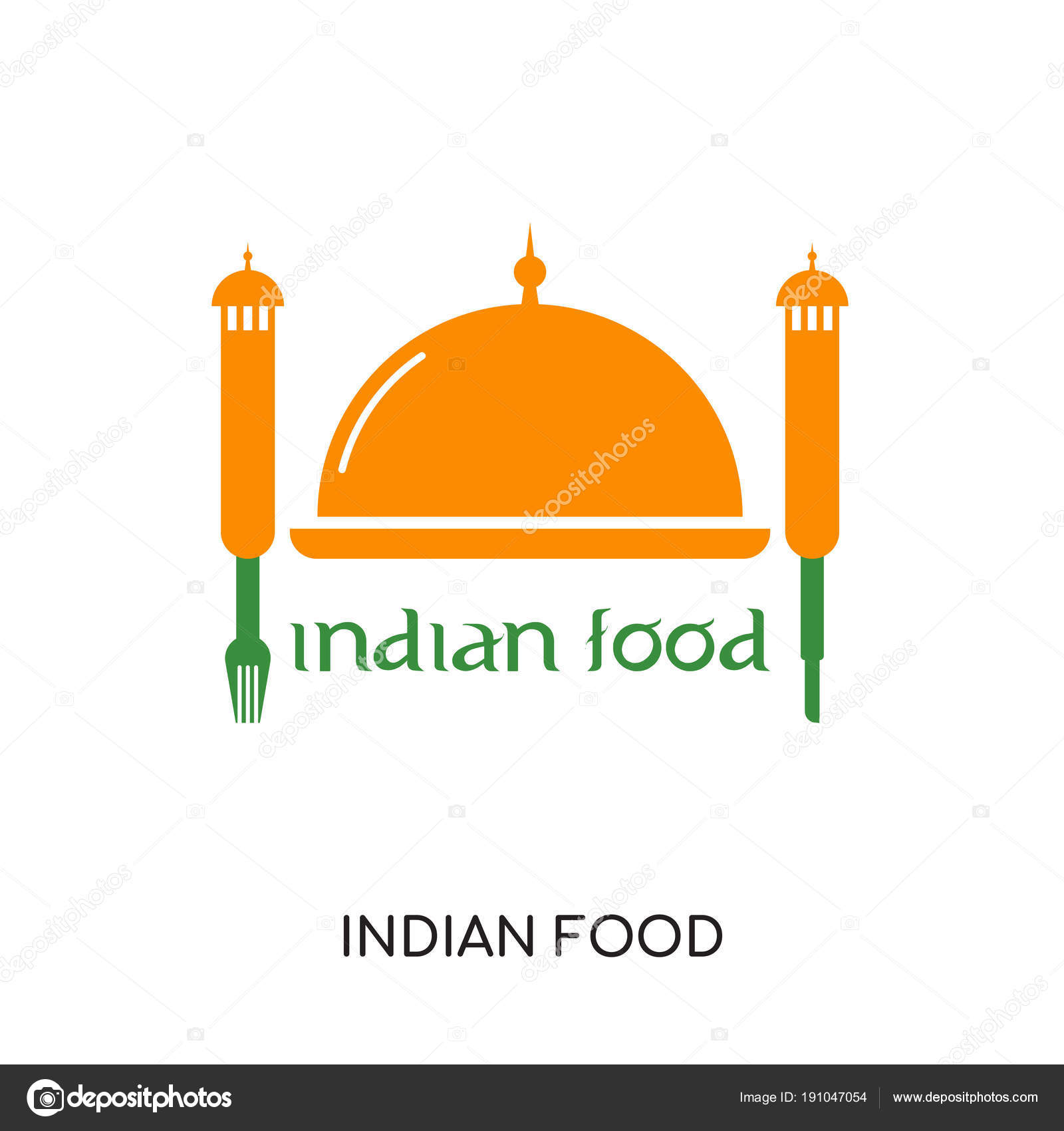 Indian food logo isolated on white background for your web, mobi Stock ...
