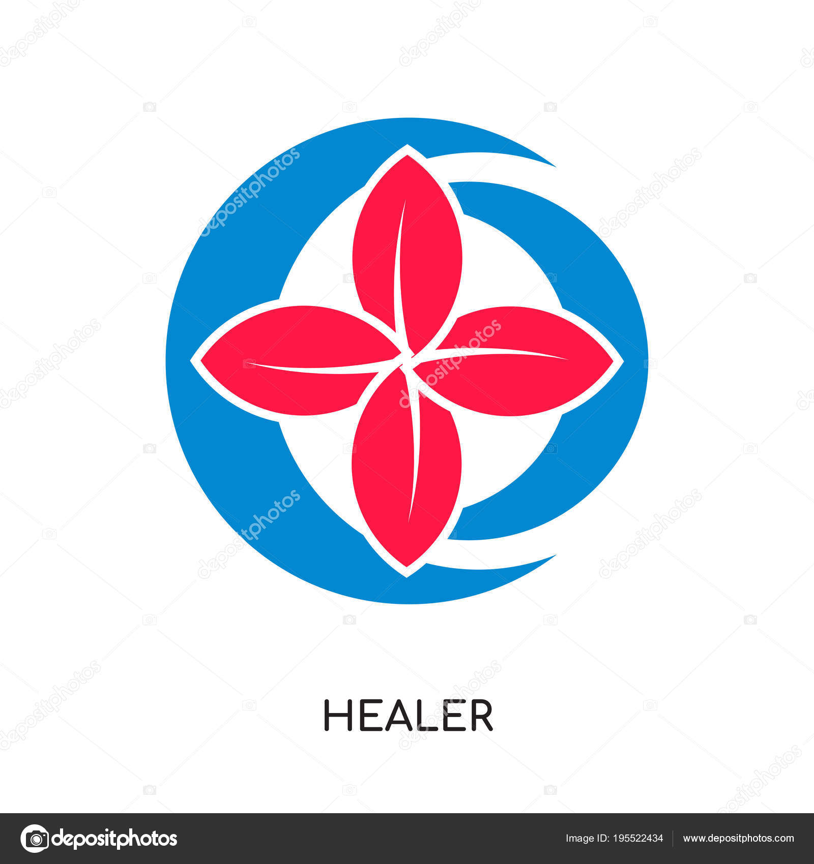 Logotipo del curandero aislado sobre fondo blanco, icono de vector de ...