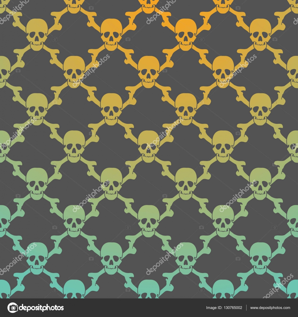 Seamless background with vector skulls Stock Vector Image by ©Eucharis ...