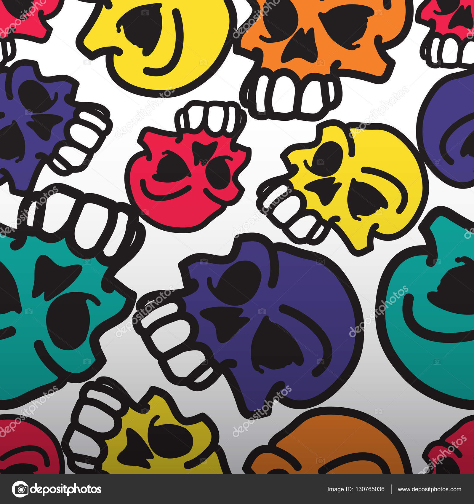 Seamless background with vector skulls Stock Vector Image by ©Eucharis ...