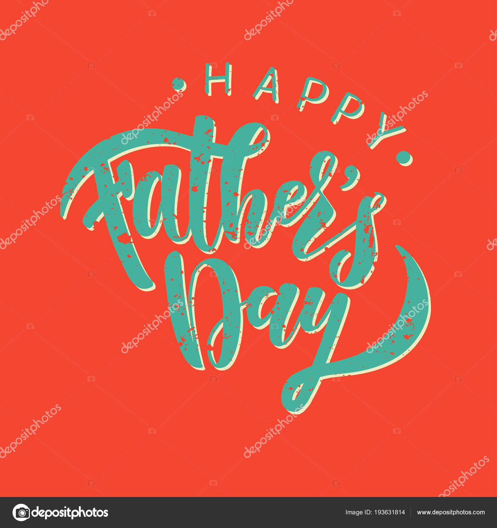 Happy Fathers Day Greeting Card Template Stock Vector Image By