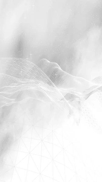 White abstract background. Hi tech network. Cyberspace grid. Outer ...