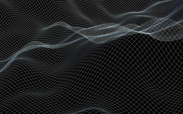 Abstract landscape background. Cyberspace gray grid. hi tech network ...