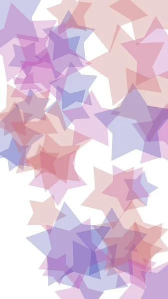 Multicolored translucent stars on a white background. Vertical image ...