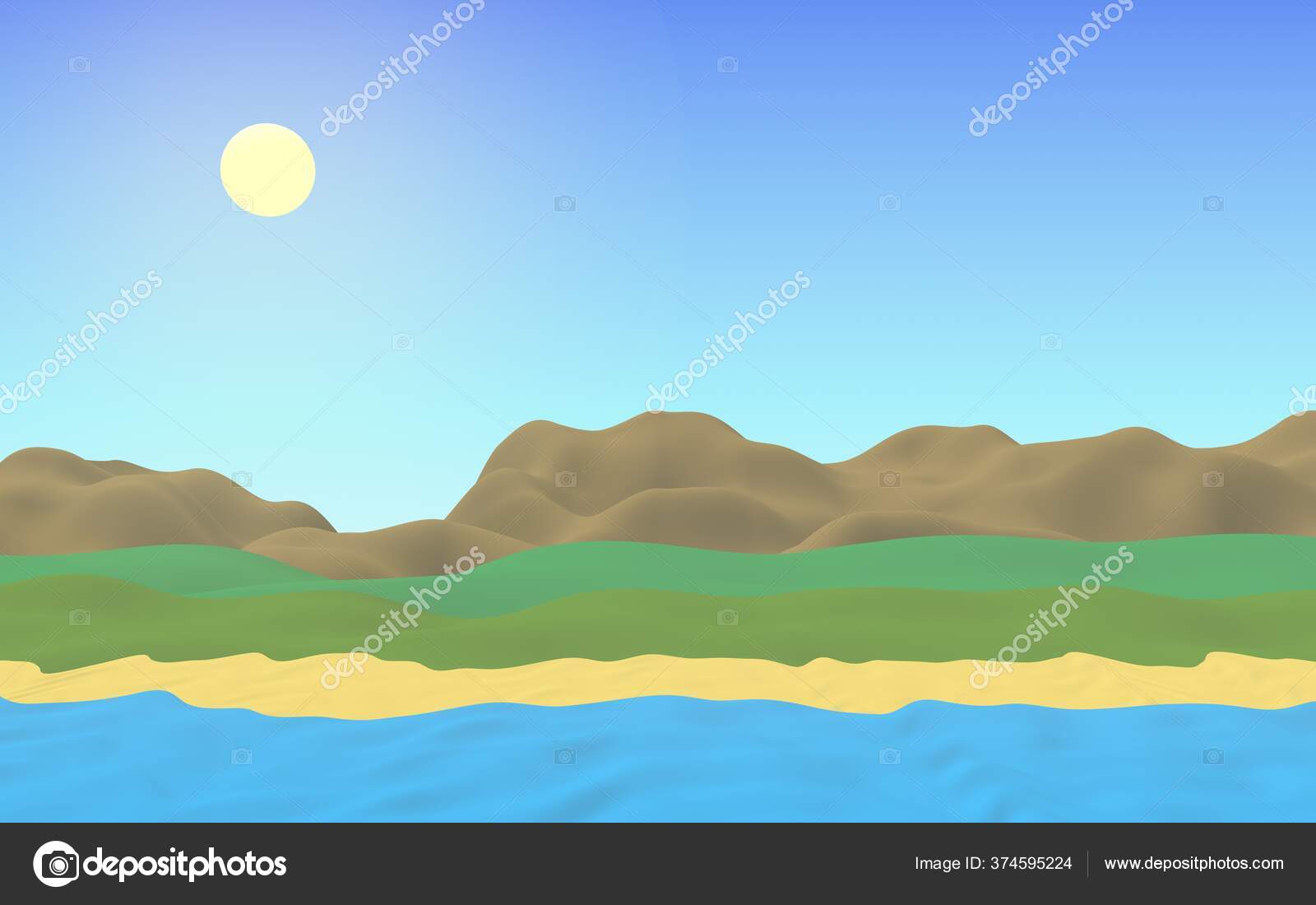 Sun Sea Beach Noon Ocean Shore Line Waves Beach Island — Stock Photo ...