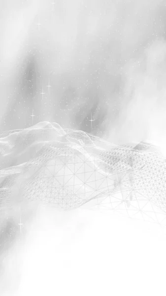 White abstract background. Hi tech network.Outer space. Starry outer ...