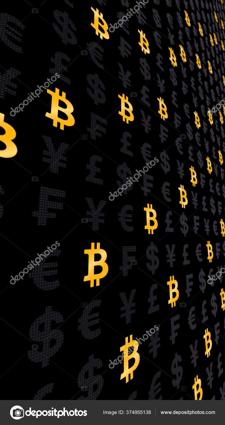 Tcoin Currency Dark Background Digital Crypto Currency Symbol Business ...