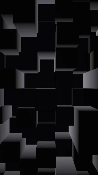 Abstract dark elegant cube geometric background. Chaotically advanced ...