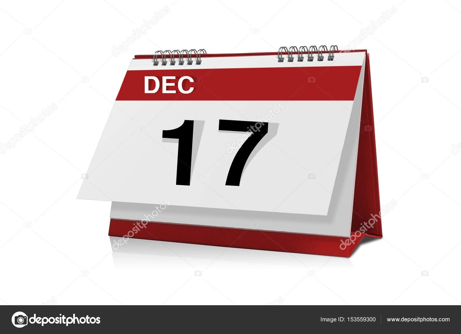 December 17 desktop calendar — Stock Photo © nirutdps #153559300