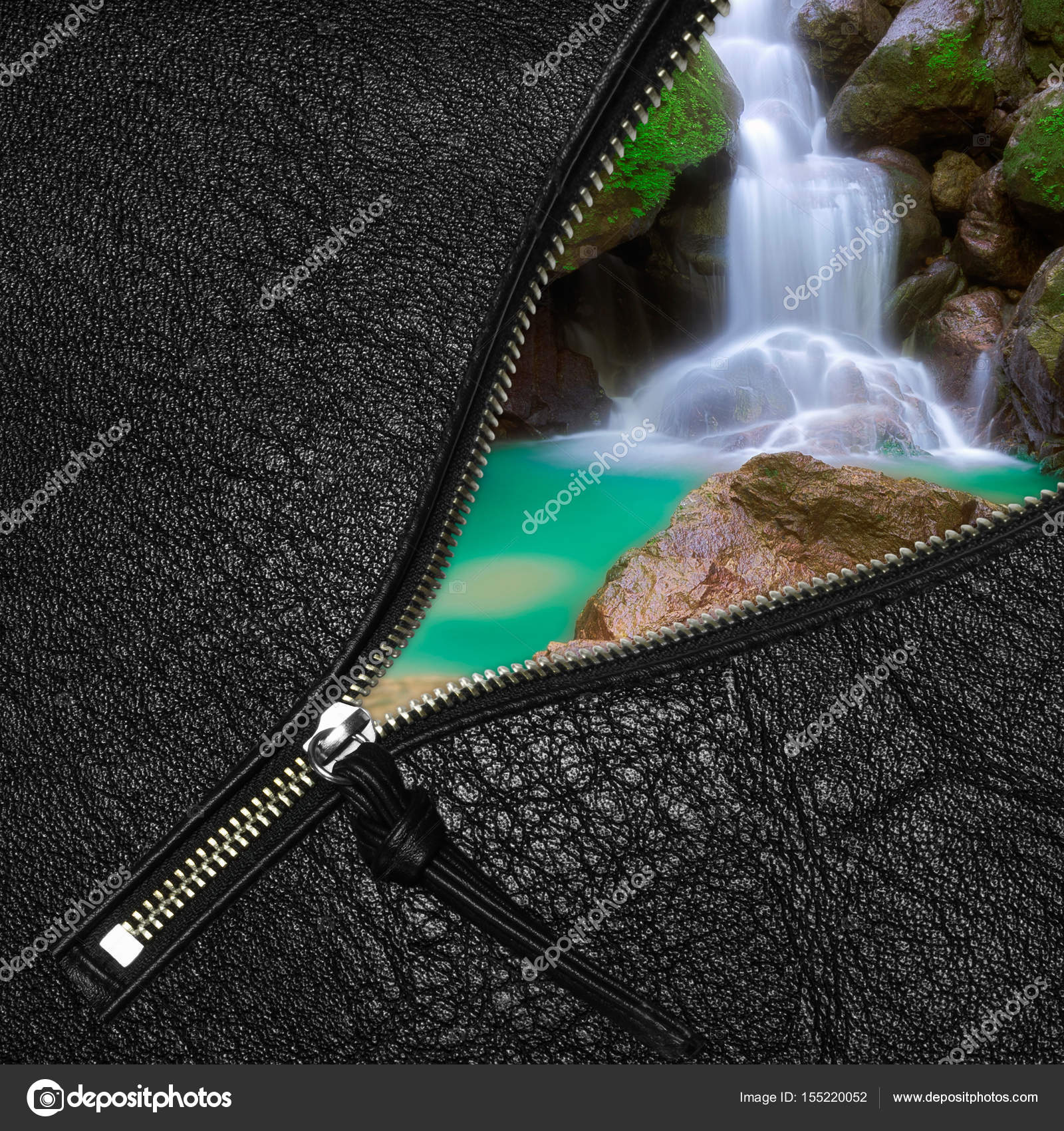 Black leather texture with opened zipper Stock Photo by ©nirutdps 155220052