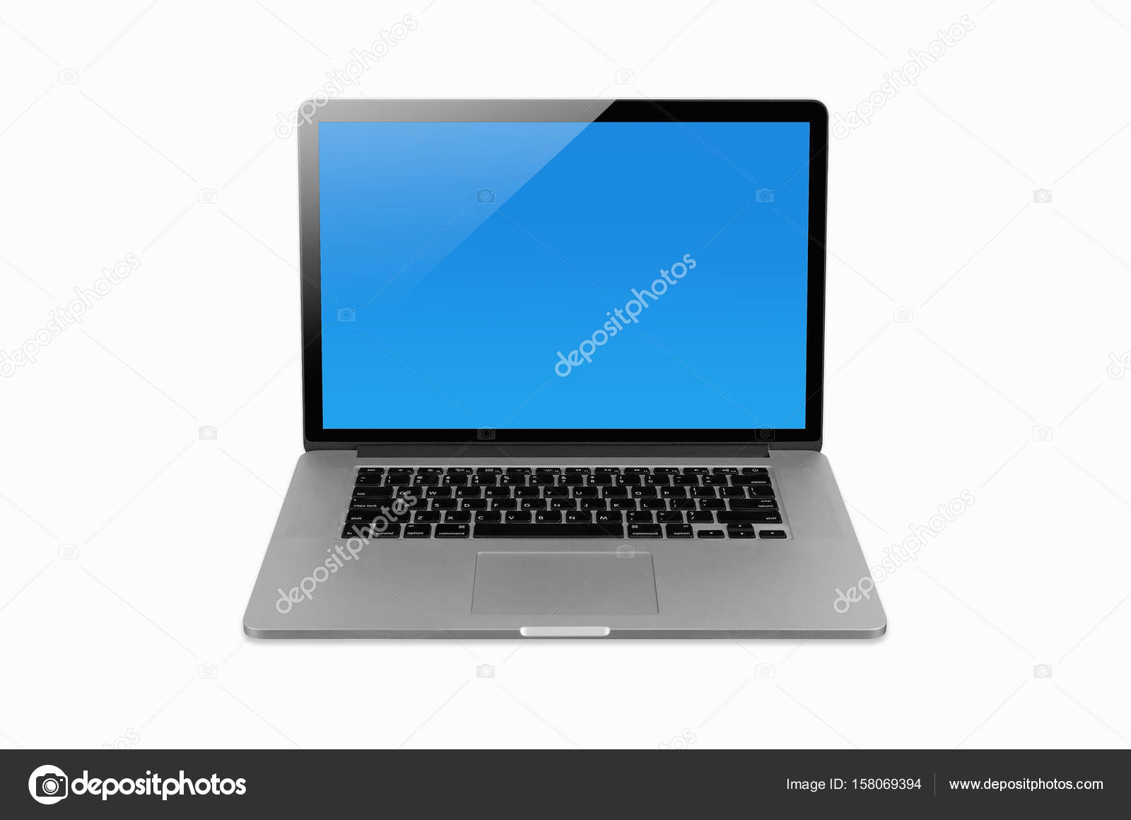 Blue space on screen of Laptop — Stock Photo © nirutdps #158069394