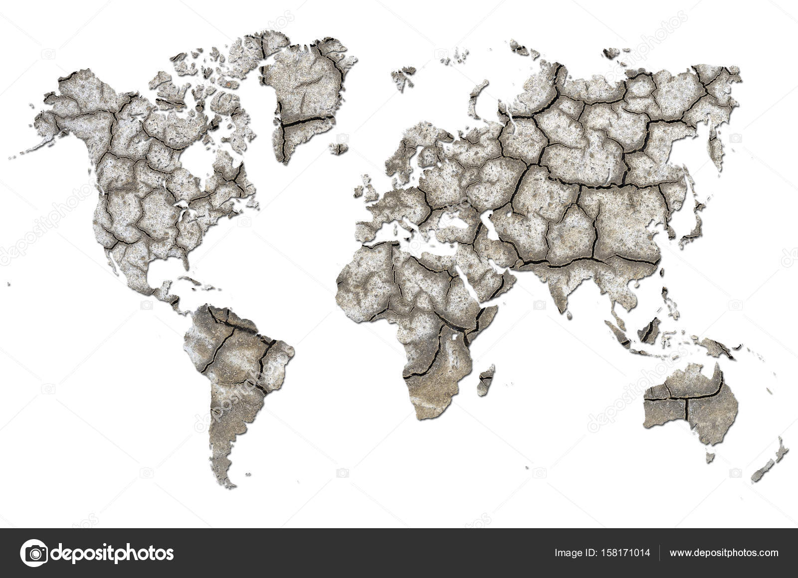 World map pattern on clay texture — Stock Photo © nirutdps #158171014