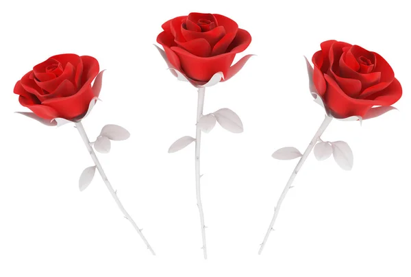 Imágenes de Rosas rojas 3d libres de derechos | Depositphotos