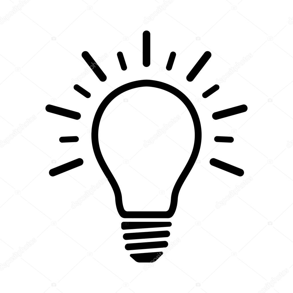 Light bulb icon. light lamp. Vector illustration — Stock Vector ...