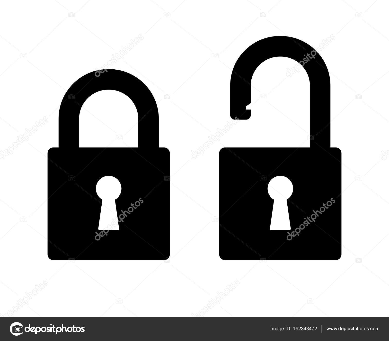 Ícone de cadeado aberto e fechado. ilustração vetorial Stock Vector by ...